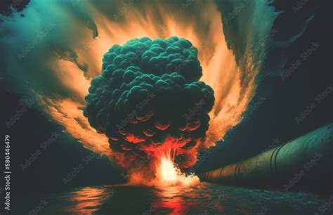 Gas Pipeline Explosion In Sea Gas Pipeline Fire Boils Underwater