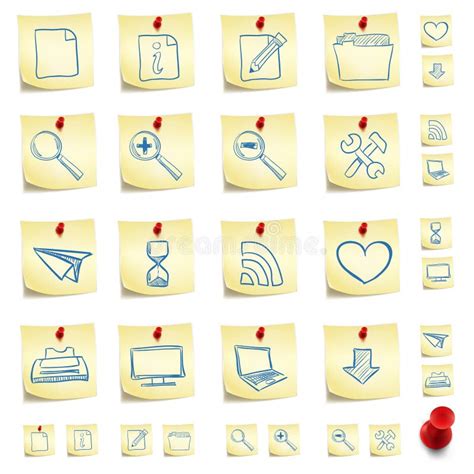 Conjunto Del Icono De La Etiqueta Engomada Ilustración Del Vector