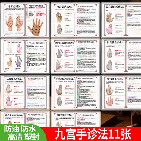 現貨直郵 ️中醫養生九宮手診經穴與病症對照圖經絡穴位對照照高清卡片12 19 蝦皮購物