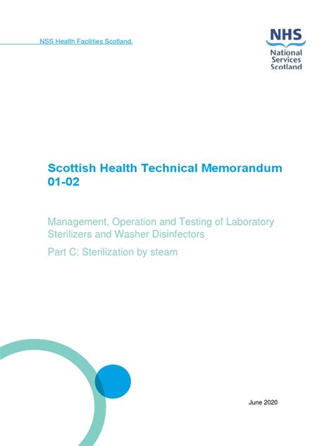 Scottish Health Technical Memorandum Esterilizacion Pdf Verification And Validation