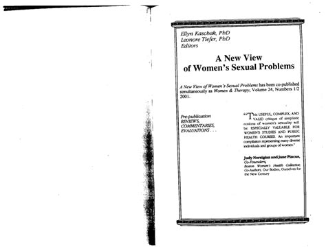 Pdf A New View Of Womens Sexual Problems