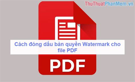 How To Embed Copyright Watermark In Pdf Files