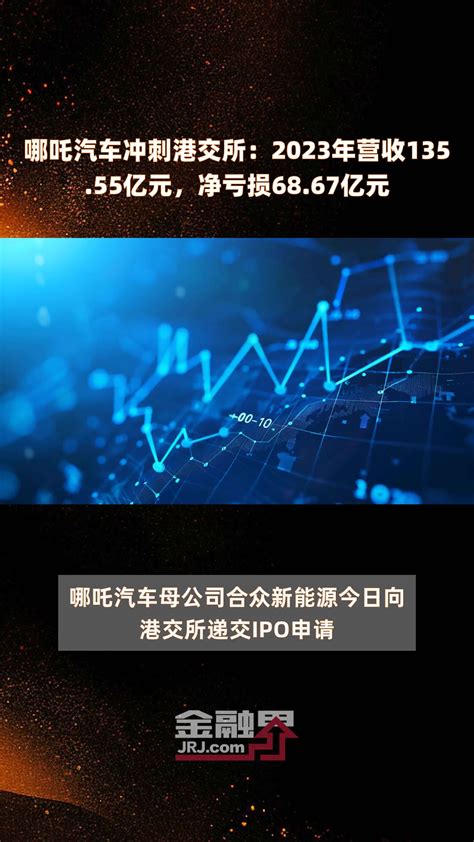 哪吒汽车冲刺港交所：2023年营收13555亿元，净亏损6867亿元 快报凤凰网视频凤凰网