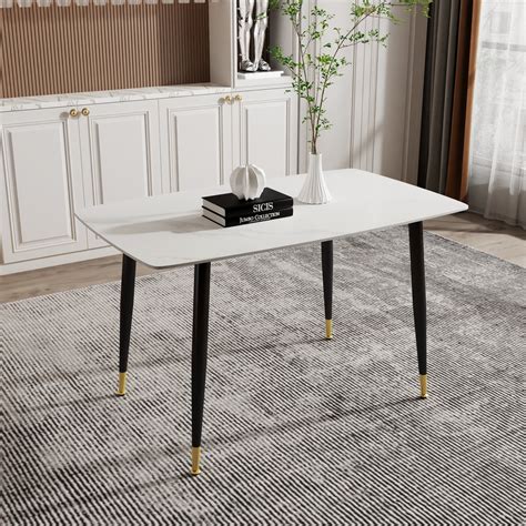 Mercer41 Rosmundo Rectangle Sintered Stone Dining Table And Reviews Wayfair