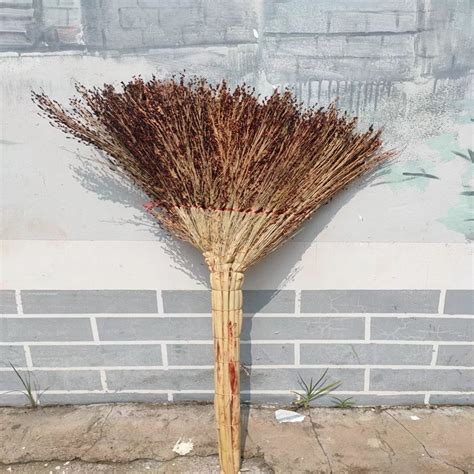 带壳高粱扫把 脱壳金丝苗扫把 老式编织农村庭院室内用红高粱扫把 阿里巴巴