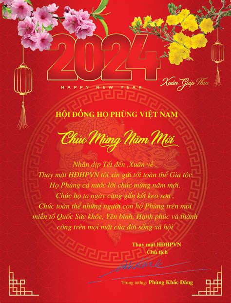 HỘi ĐỒng HỌ PhÙng ViỆt Nam ChÚc MỪng NĂm MỚi 2024