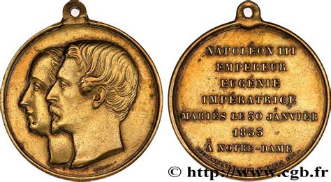 AMOUR ET MARIAGE Médaille Mariage de Napoléon III et dEugénie fme