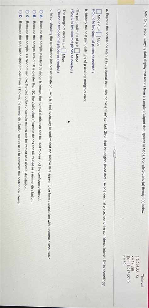 Solved Refer To The Accompanying Data Display That Results Chegg