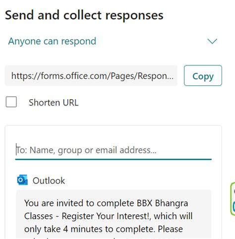 ms forms anyone can respond and shorten url page not responding