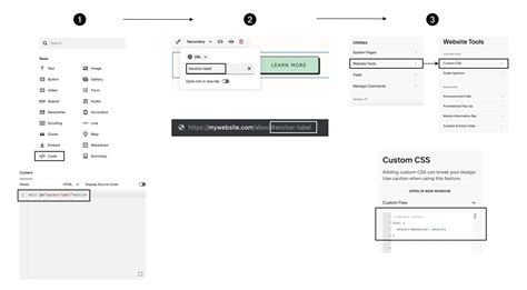 how to add anchor links in squarespace easy coding