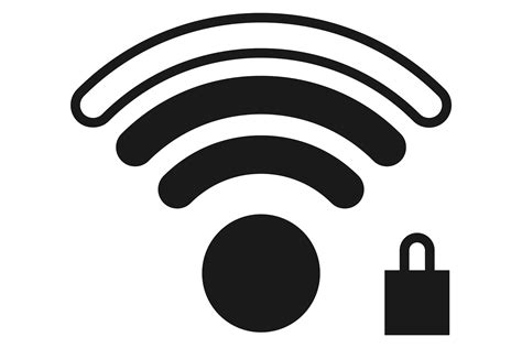 Wi Fi Sign With Lock Symbol Password Pr Graphic By Microvectorone