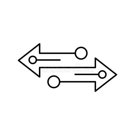 Transfer Arrows Icon Linear Style Sign For Mobile Concept And Web