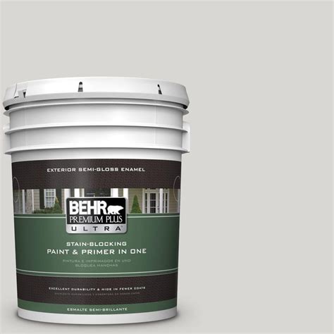 BEHR Premium Plus Ultra Gal N Silver Bullet Semi Gloss Enamel Exterior Paint
