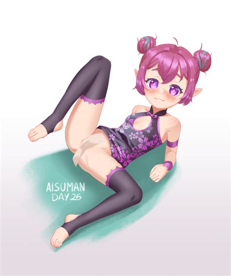 Aisuman Original Absurdres Highres 1girl Arm Rest Armband Artist Name Bare Shoulders