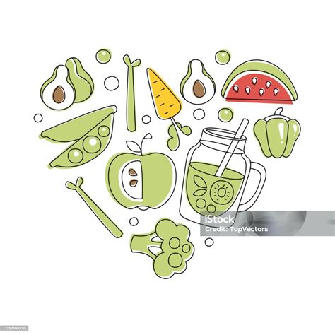 素食食品橫幅範本 天然有機健康產品的心臟形狀 食品商店 素食產品 農場市場 餐廳或咖啡館菜單設計向量插圖向量圖形及更多德國圖片 Istock