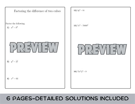 Difference Of Cubes Worksheet Cube Structures Lesson Plans
