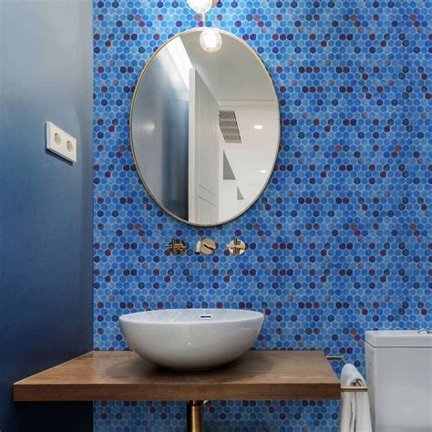 Glass Tile Love™ Whole Lotta Love Hex Stone And Tile Design