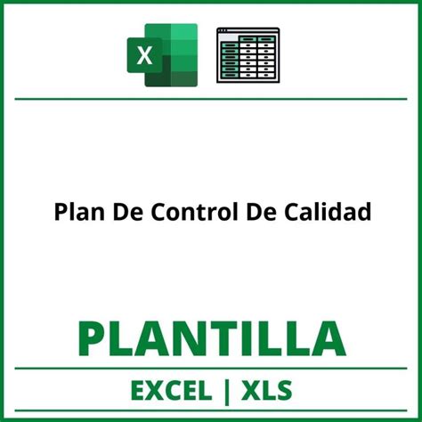 Formato De Control De Calidad Excel Xls
