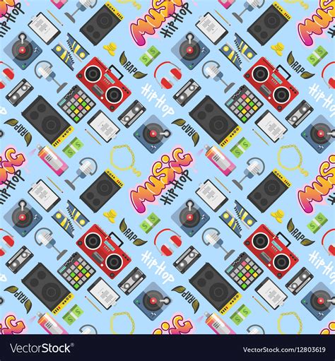 Hip Hop Pattern Background Royalty Free Vector Image