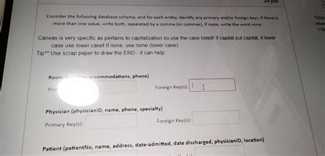 solved 24 pts consider the following database schema and