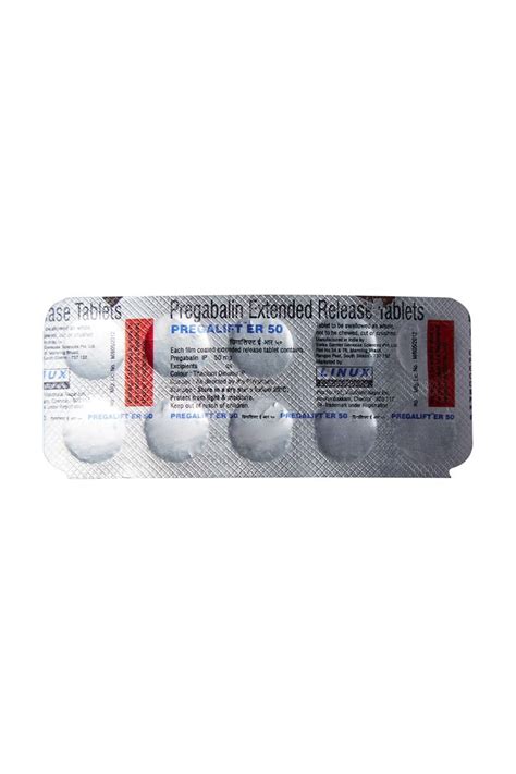 Pregalift Er 50mg Tablet Price Uses Side Effects Composition