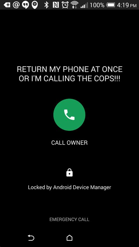 Android Device Manager Adds Call Owner Button On The Lockscreen Should Your Lost Phone End Up
