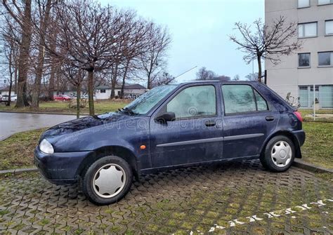Old Classic Veteran Small Car Ford Fiesta Second Version Left Side