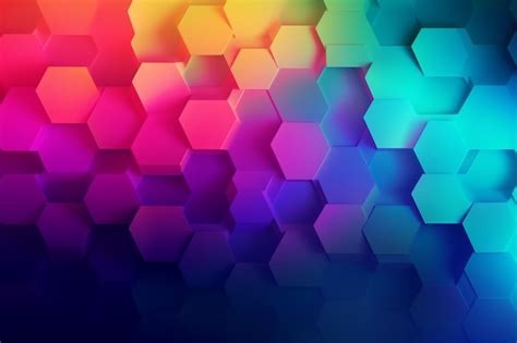 premium photo gradient hexagonal background