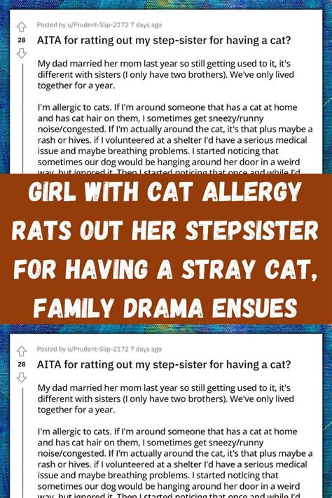 Girl With Cat Allergy Rats Out Her Stepsister For Having A Stray Cat