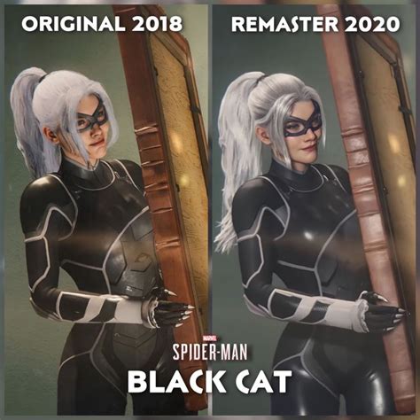 Marvels Spider Man Game Felicia Hardy Black Cat Spider Man Graphics Comparison Black Cat