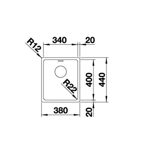 Blanco Andano 340 If Stainless Steel Inset Kitchen Sink Bowl