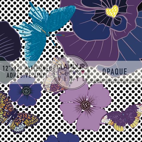 White Violet Polka Glamour Tribe Vinyl