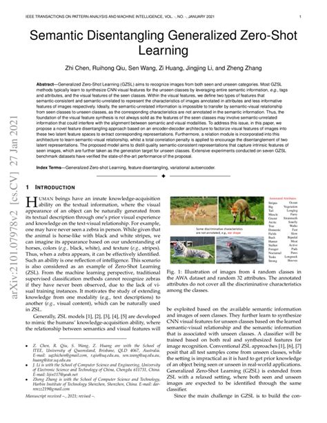 Semantic Disentangling Generalized Zero Shot Learning Deepai
