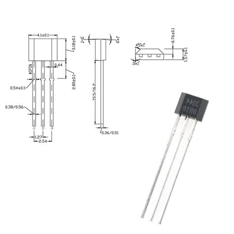 Chenjin A3144 Hall Effect Switch 10pcs 3144e 3 Terminal Sensitive Hall