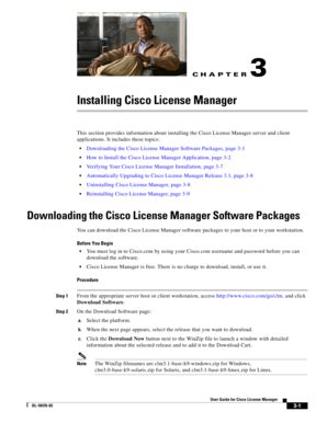 Fillable Online CH A P T E R 3 Installing Cisco License Manager This Section Provides