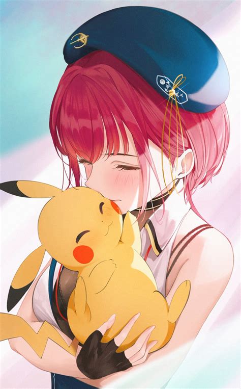 Sakashita 001 Houshou Marine Houshou Marine Businesswoman Pikachu