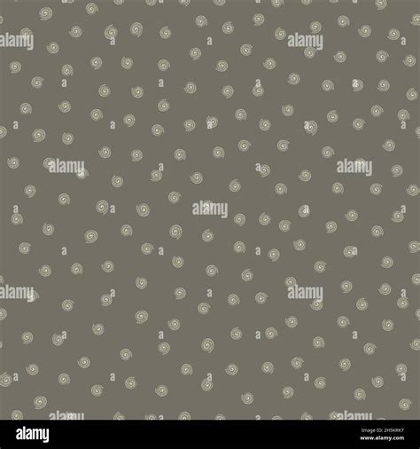 Ditsy Ammonite Vector Seamless Pattern Background Hand Drawn Ribbed