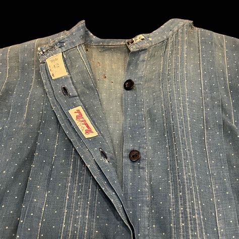 アンティーク ビンテージ ヴィクトリアン ウォバッシュ ブラウス シャツ Wabash キャラコ 古着 Antique Vintage ボロ