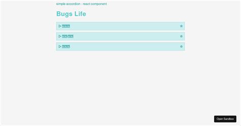 simple accordion codesandbox