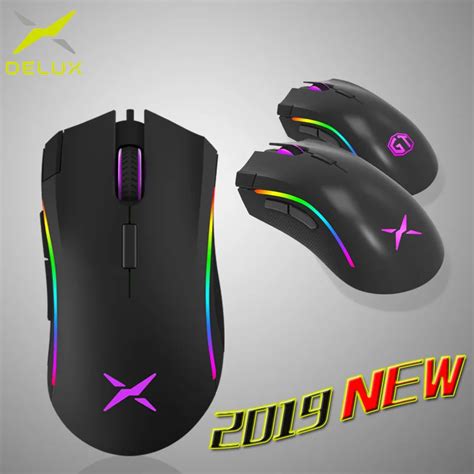 Delux M625 RGB Backlight Gaming Mouse 12000 DPI 12000 FPS 7 Buttons ...