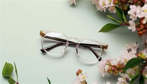 Premium Ai Image Translucent Frame Of Glasses Of Round Shape On On A Pastel Turquoise