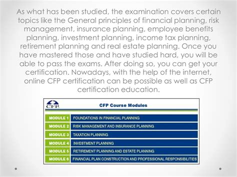 Online Cfp Certification Cfp Certification Education