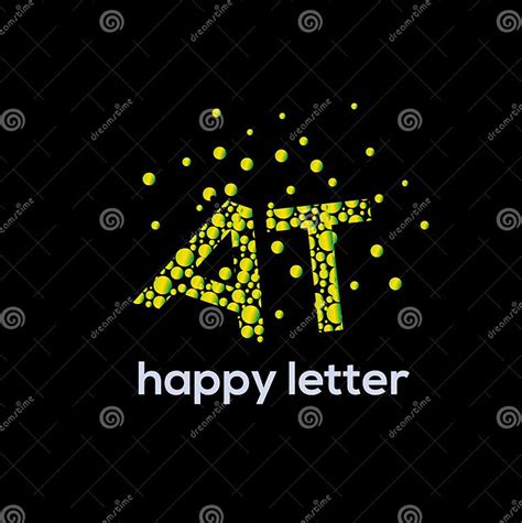 Los Etters De A Y De T Riegan El Logotipo Del Vector De La Letra De Las