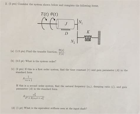 Solved Consider The System Shown Below And Complete The Chegg