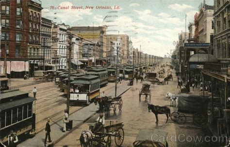 View Of Canal Street New Orleans La Postcard