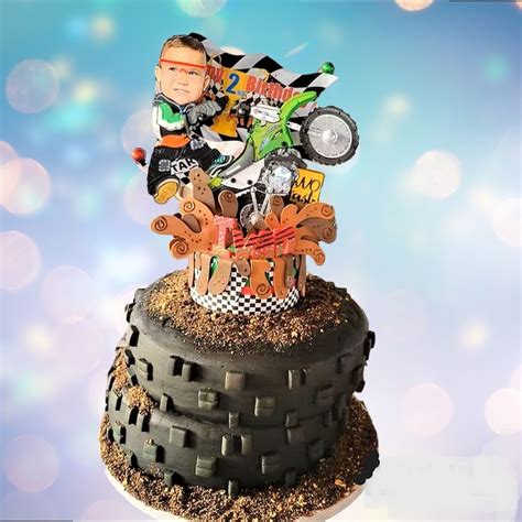 Dirt Bike Cake Topper Motorcycle Birthday Cake Topper Motocross Party
