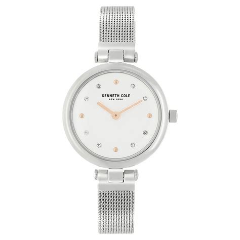 Buy Online Kenneth Cole Quartz Analog Silver Dial Stainless Steel Strap