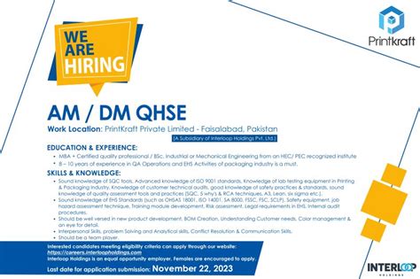 Owais Hashim On Linkedin Hiring Am Dm Hse Apply Share Tag