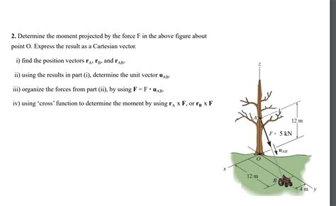 Solved 2 Determine The Moment Projected By The Force F In Chegg