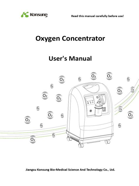 Kon Sung Ksoc5 Oxygen Concentrator User Manual Pdf